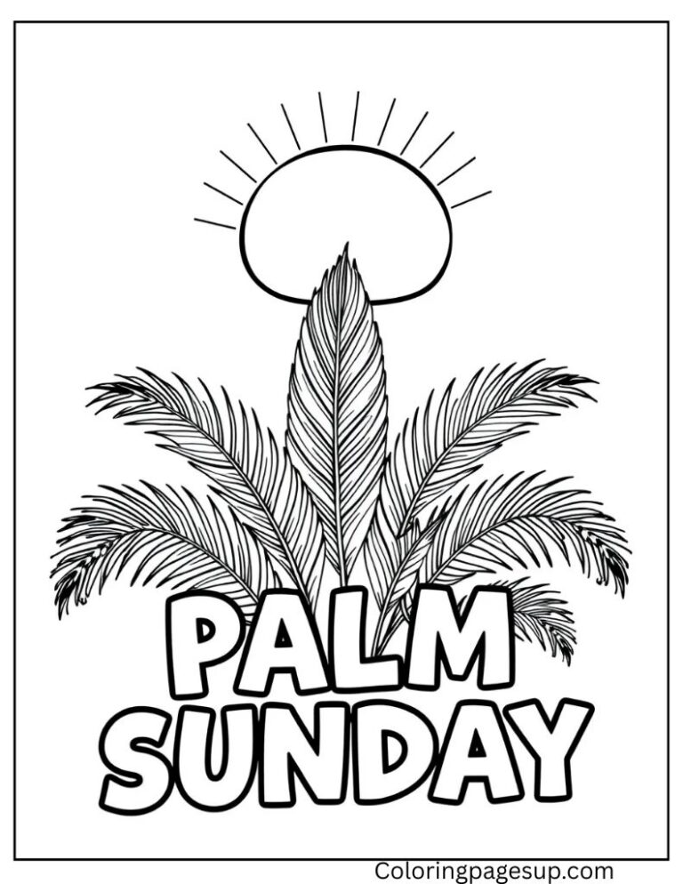 Palm Sunday Coloring Pages - Printable Palm Leaf Sheets