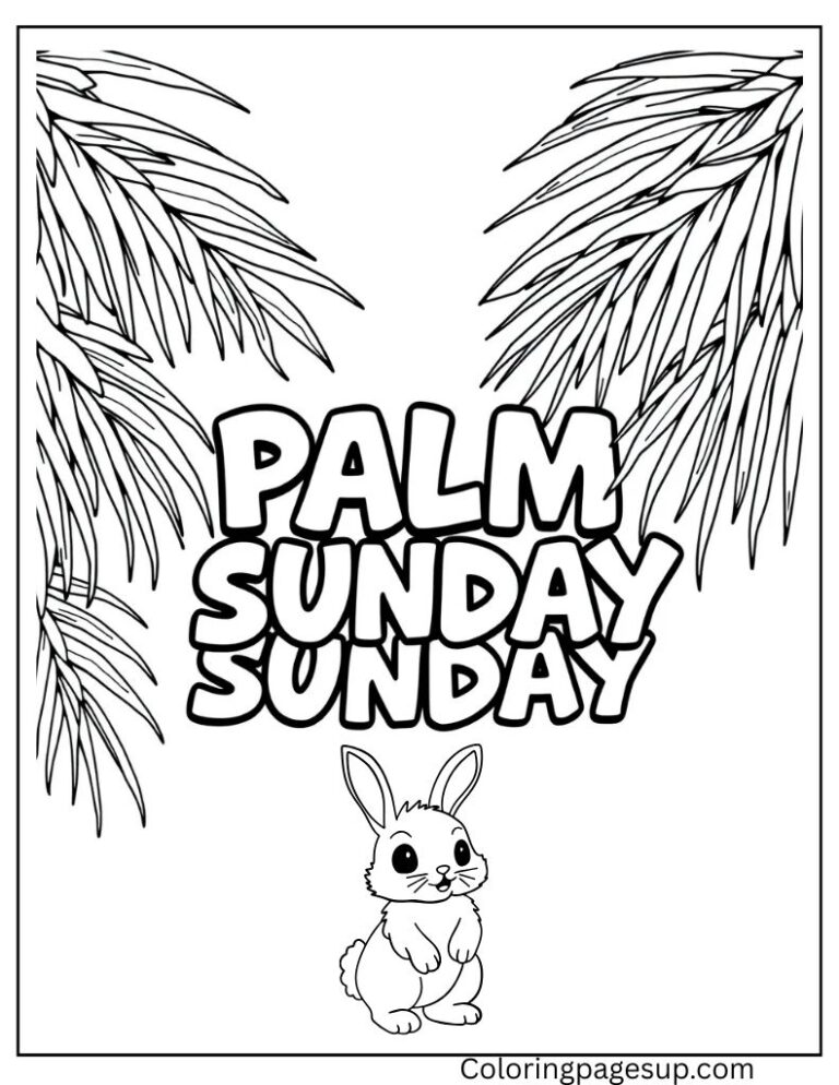 Palm Sunday Coloring Pages - Printable Palm Leaf Sheets
