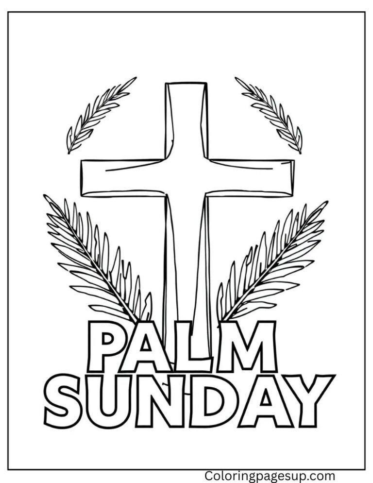 Palm Sunday Coloring Pages - Printable Palm Leaf Sheets