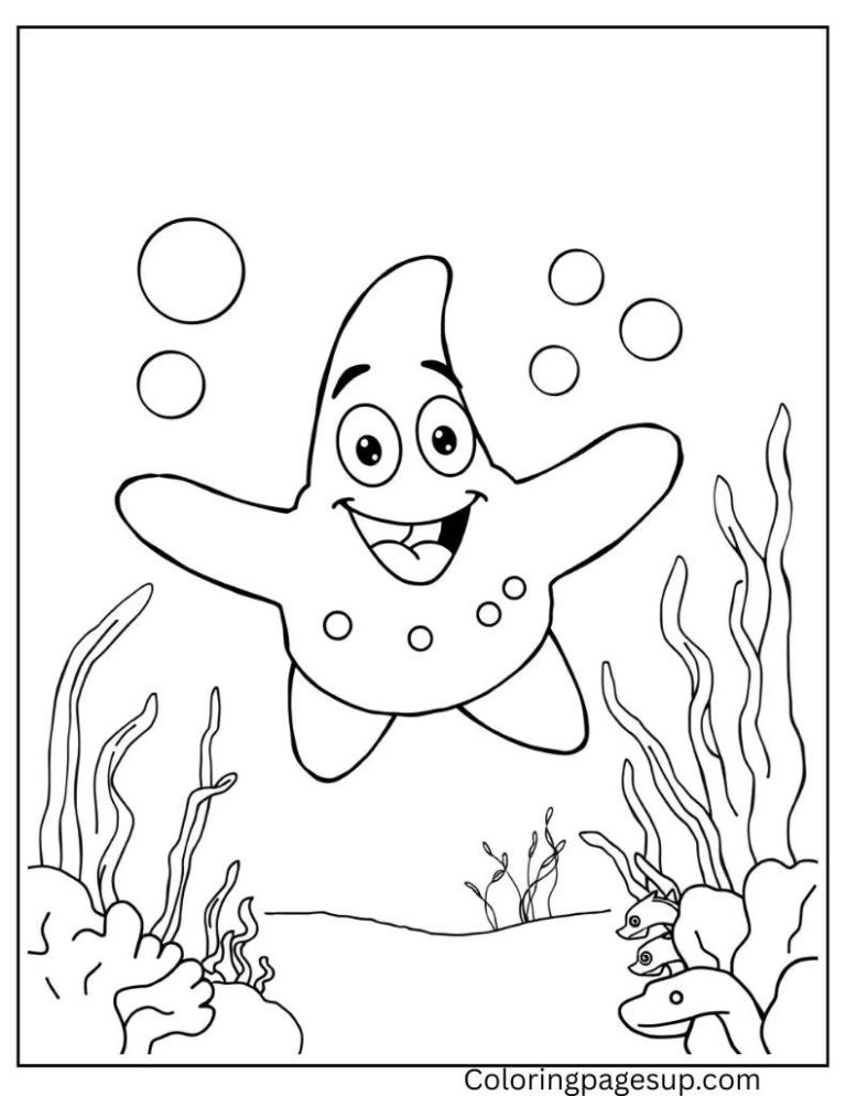 30 Patrick Star Coloring Pages – SpongeBob Characters