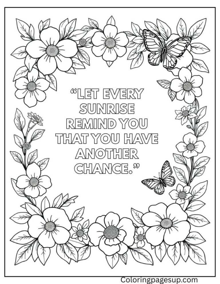 Free Printable Inspirational Quotes Coloring Pages for Everyone