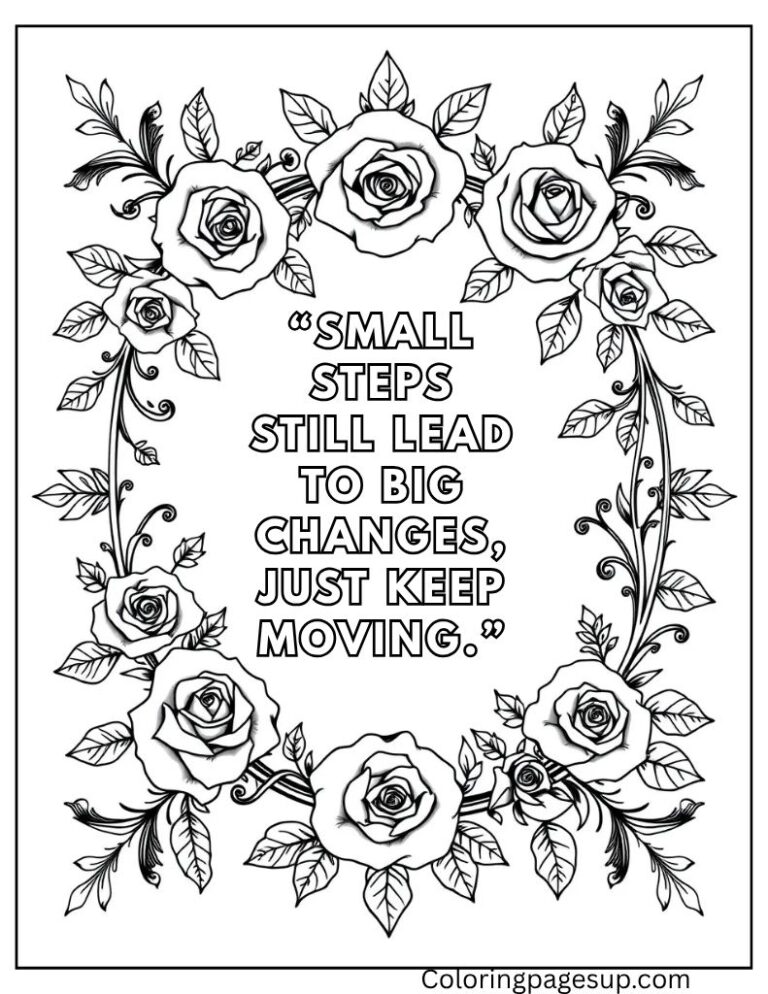 Free Printable Inspirational Quotes Coloring Pages for Everyone